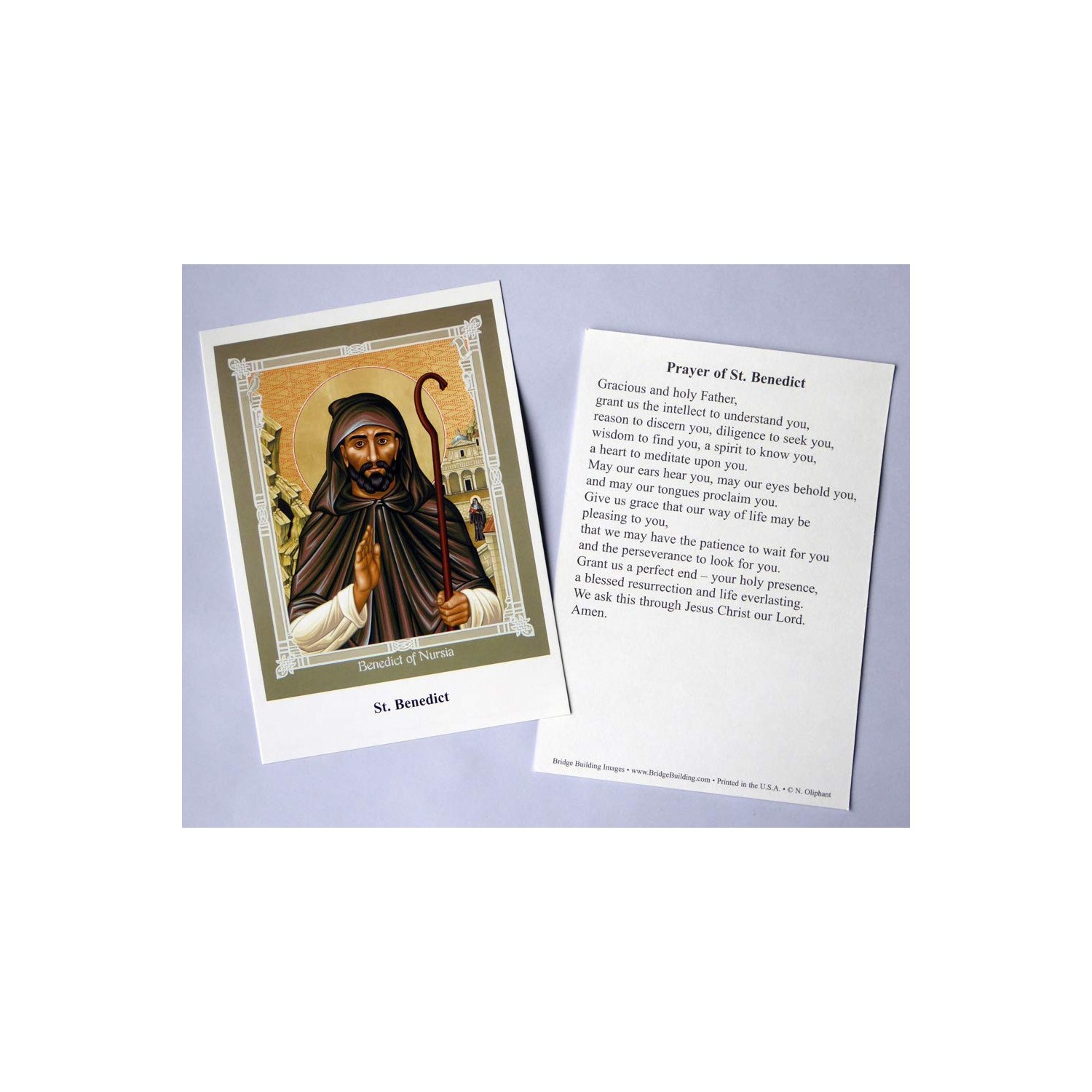 St. Benedict Prayer Card/Prayer of Saint Benedict - Set of 100 - ibspot.com
