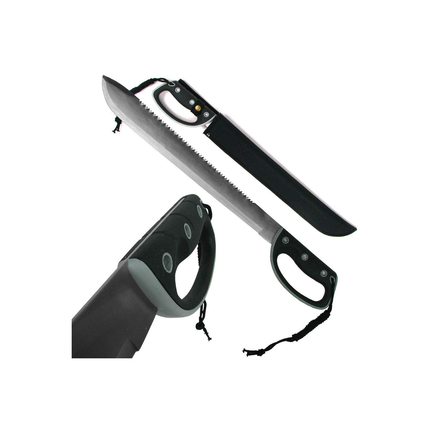 SZCO Supplies Full Tang 24.75 Inch Rubber Grip Machete with Sheath ...