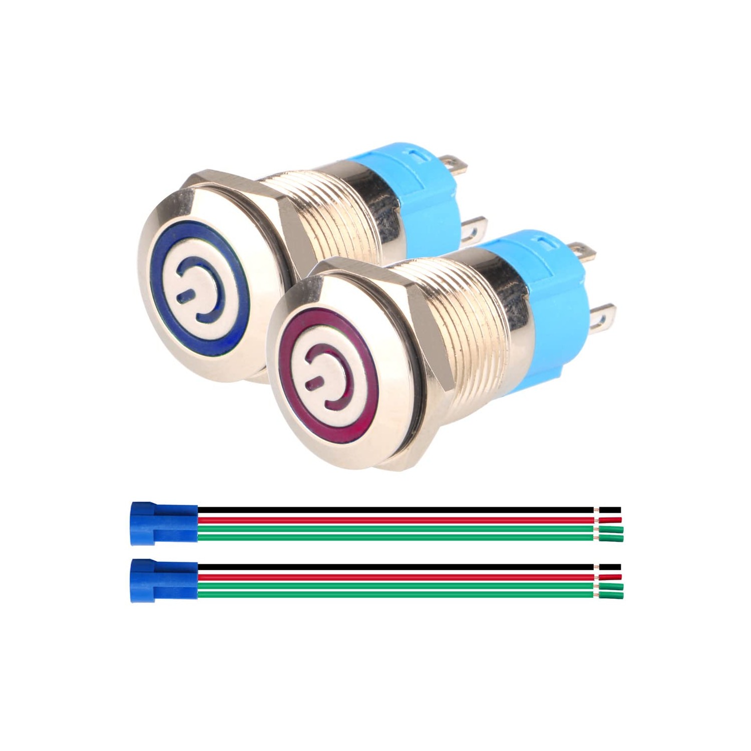 Gebildet 12mm 12V-24V 3A LED SPST Stainless Steel Latching Self Float ...