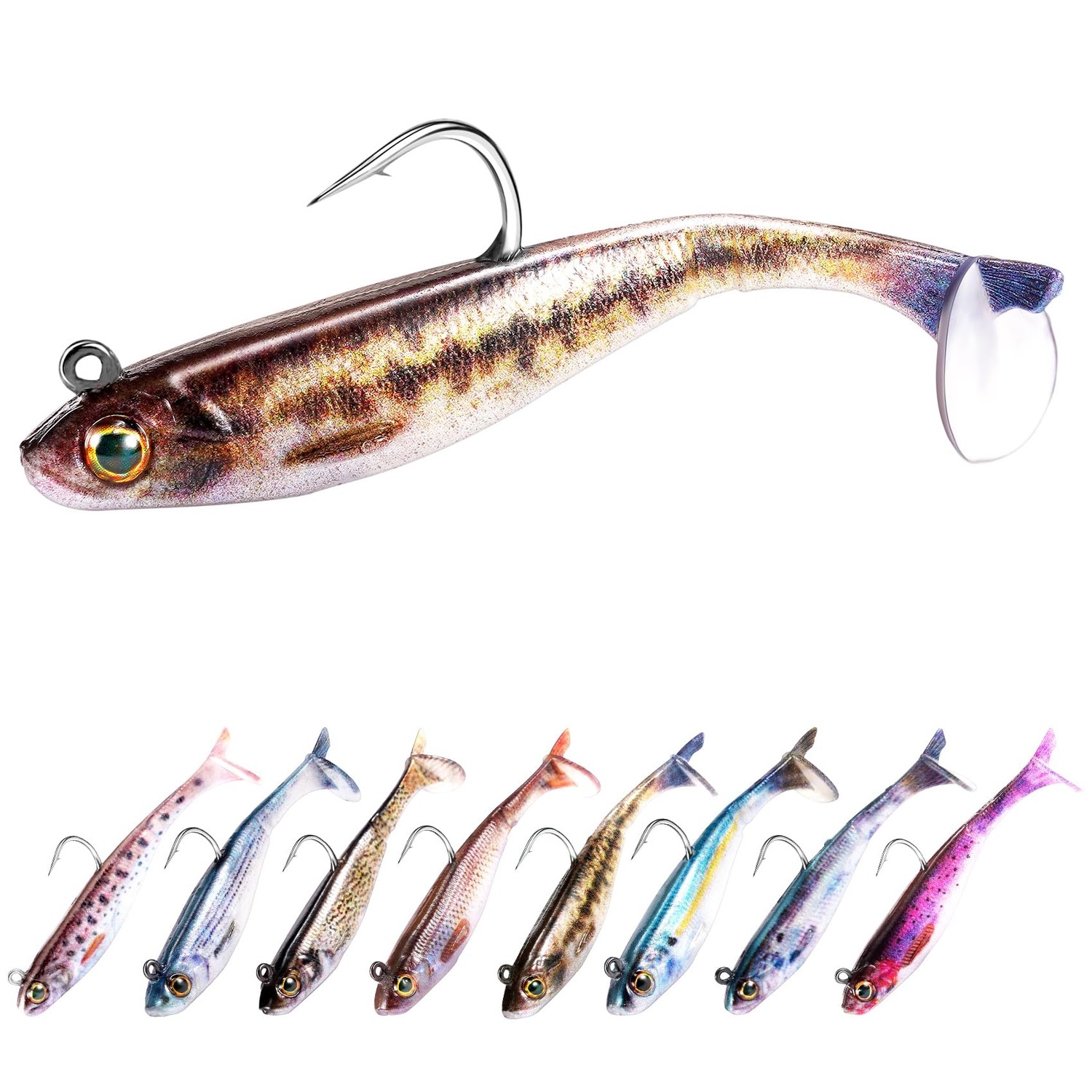 Swim Bait 30-Pack , 3.5in Swimbait, Trout, Crappie, Walleye, Or Bass ...
