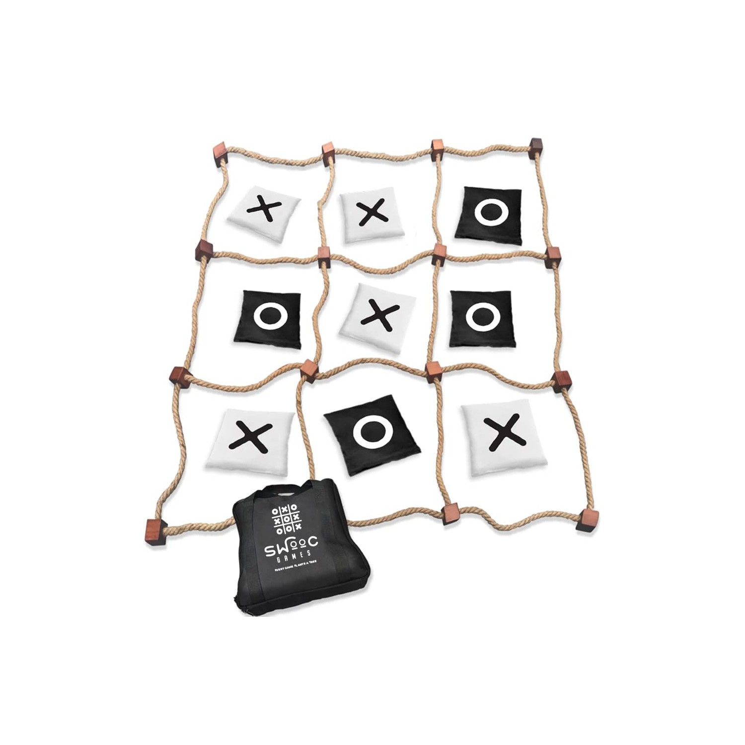 SWOOC Games - Giant Tic Tac Toe Outdoor Game | 3ft x 3ft | Instant ...