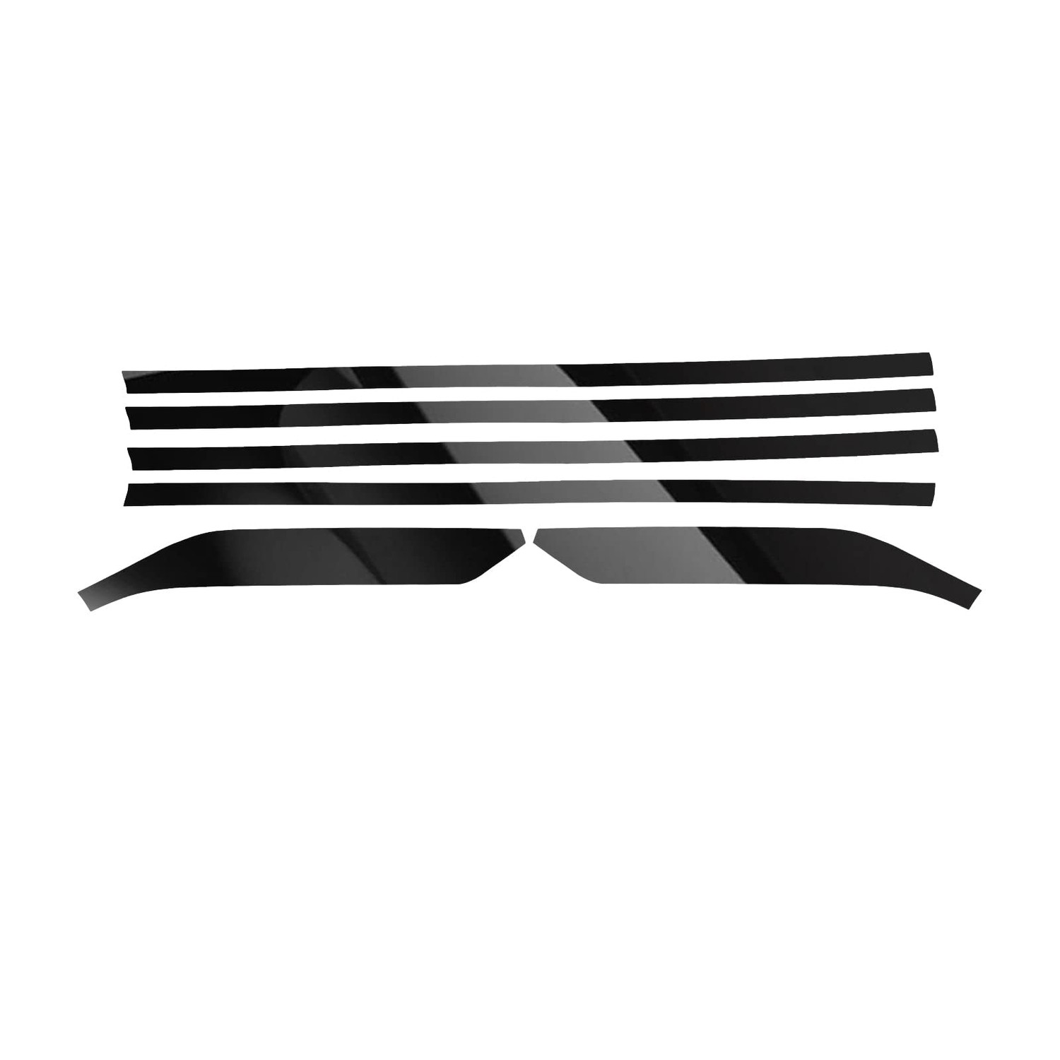 x xotic tech Glossy Black Chrome Delete Blackout Pre-Cut Vinyl Window ...