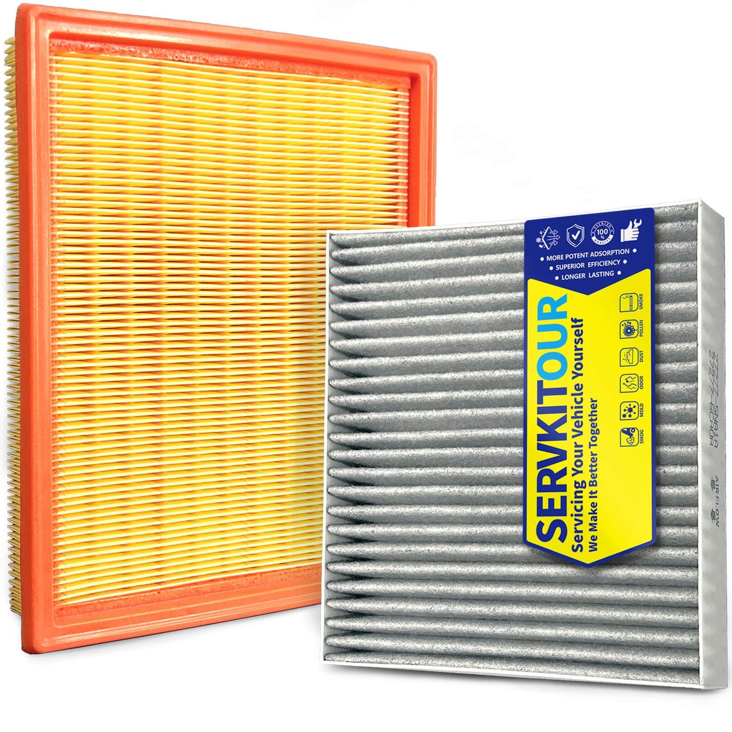 SERVKITOUR Cabin and Engine Air Filter Set for Nissan Pathfinder ...