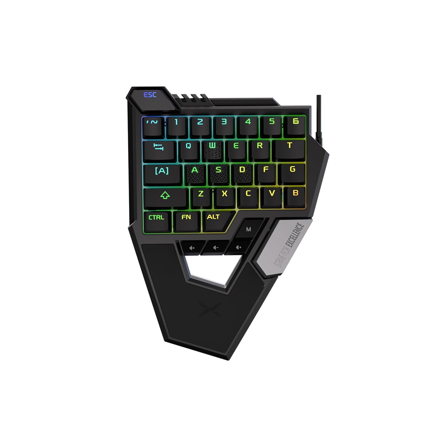 DeLUX One-Handed Magnetic Switches Gaming Keyboard Wired, Hall Effect ...