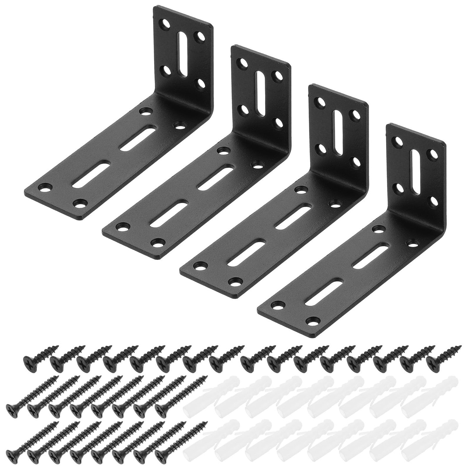 uxcell 4Pcs Adjustable L-Shape Corner Brace, 60 x 120 x 40mm l Corner ...