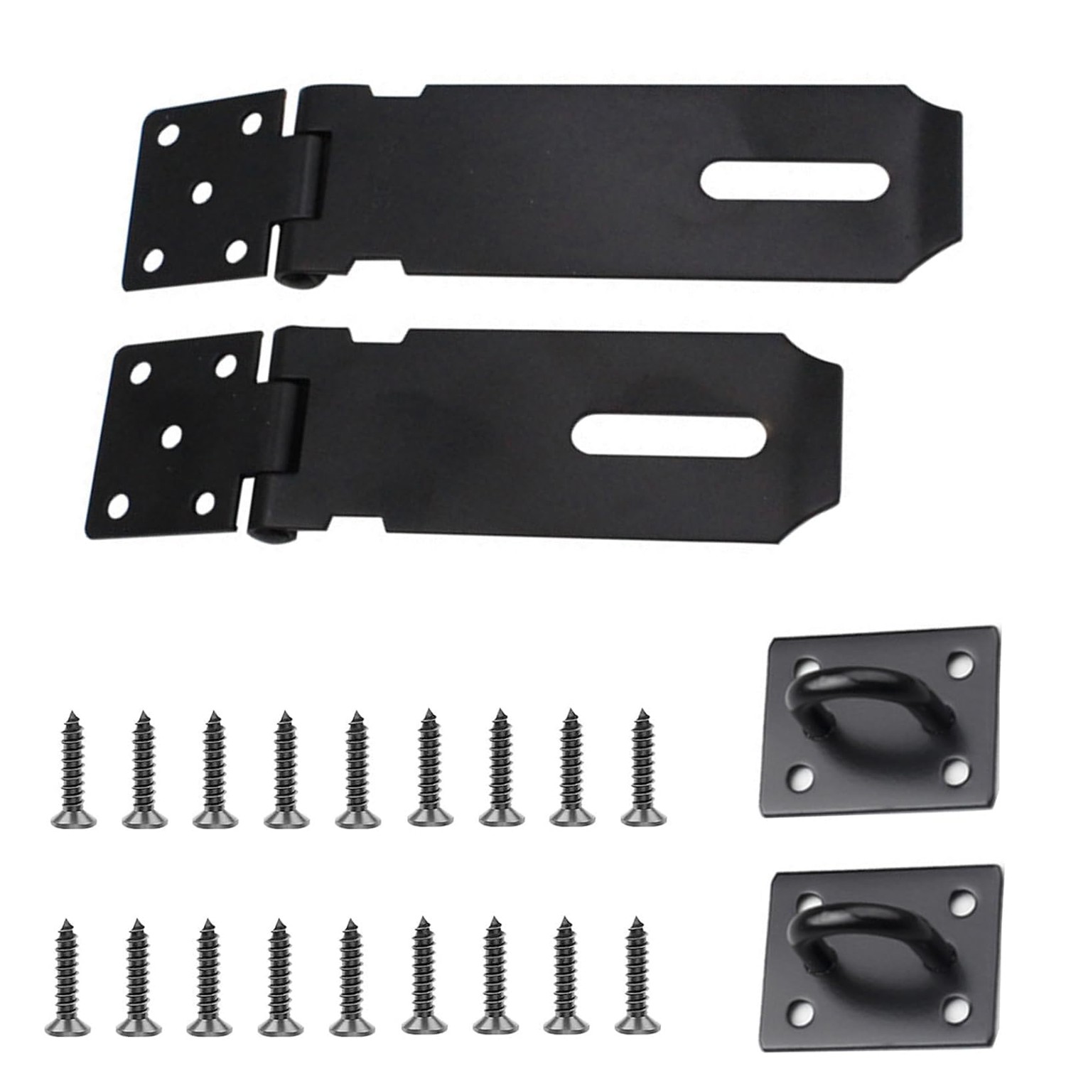 2 Pcs Shed Door Latch, Hasp and Staple, Hasps, Hasp Lock, Stainless ...