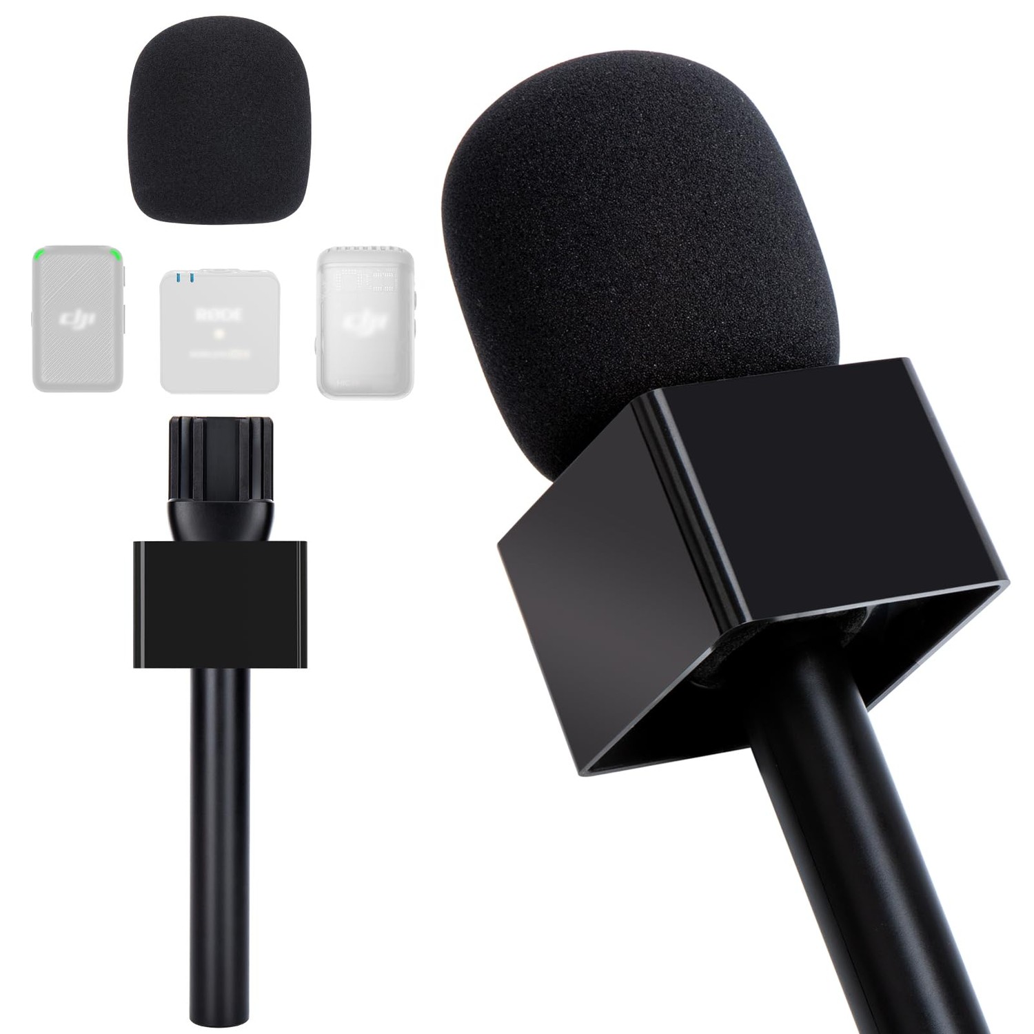 Mic Handle for DJI RODE - Wireless Interview Mic Handheld Adaptor for ...