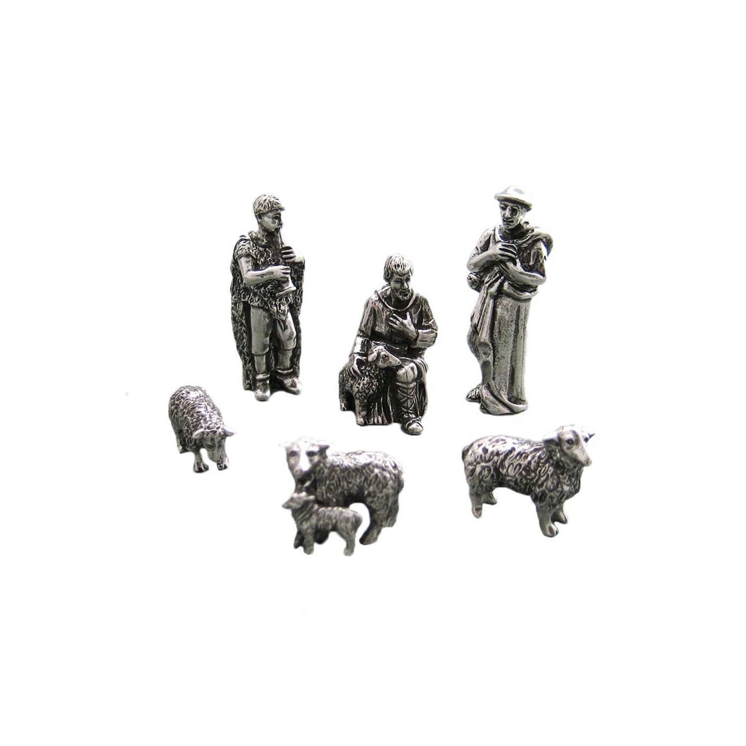 DANFORTH Nativity Shepherd and Sheep Figures – Handcrafted Pewter ...