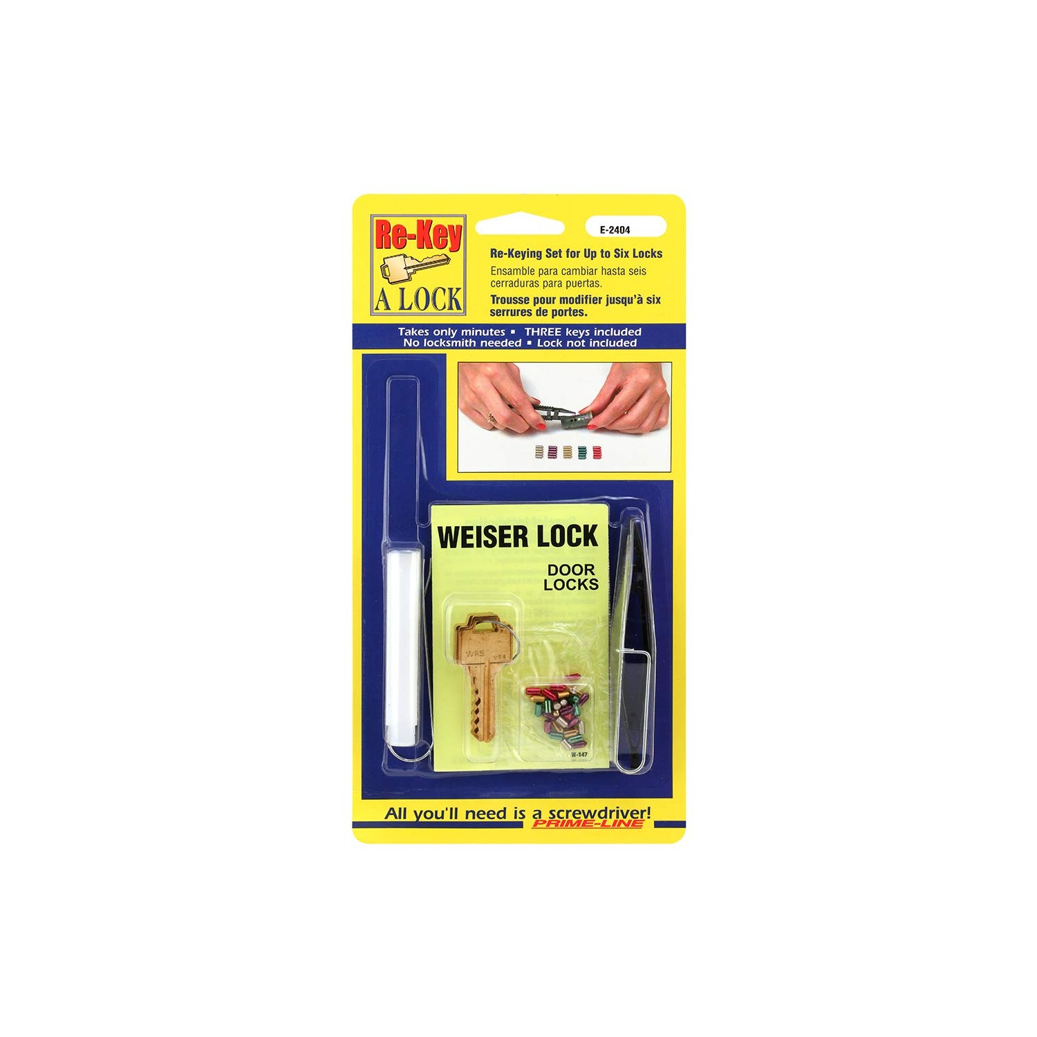 Prime-Line Products E 2404 5 Pin Weiser Re-Keying Kit - ibspot.com