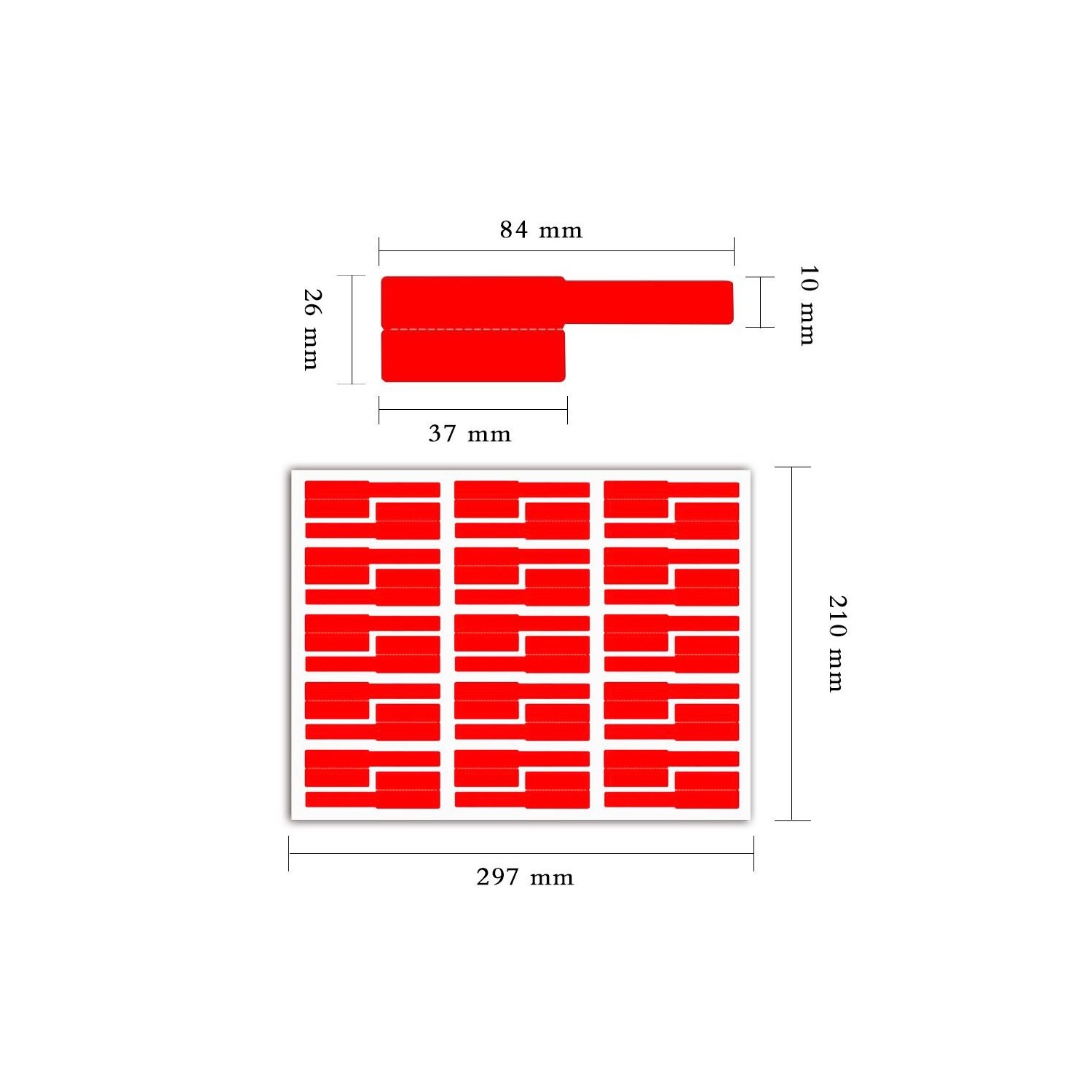Cable Labels, 8 Colors, 16 Pieces, 480 Labels, Tags, Lan, Cable Label ...