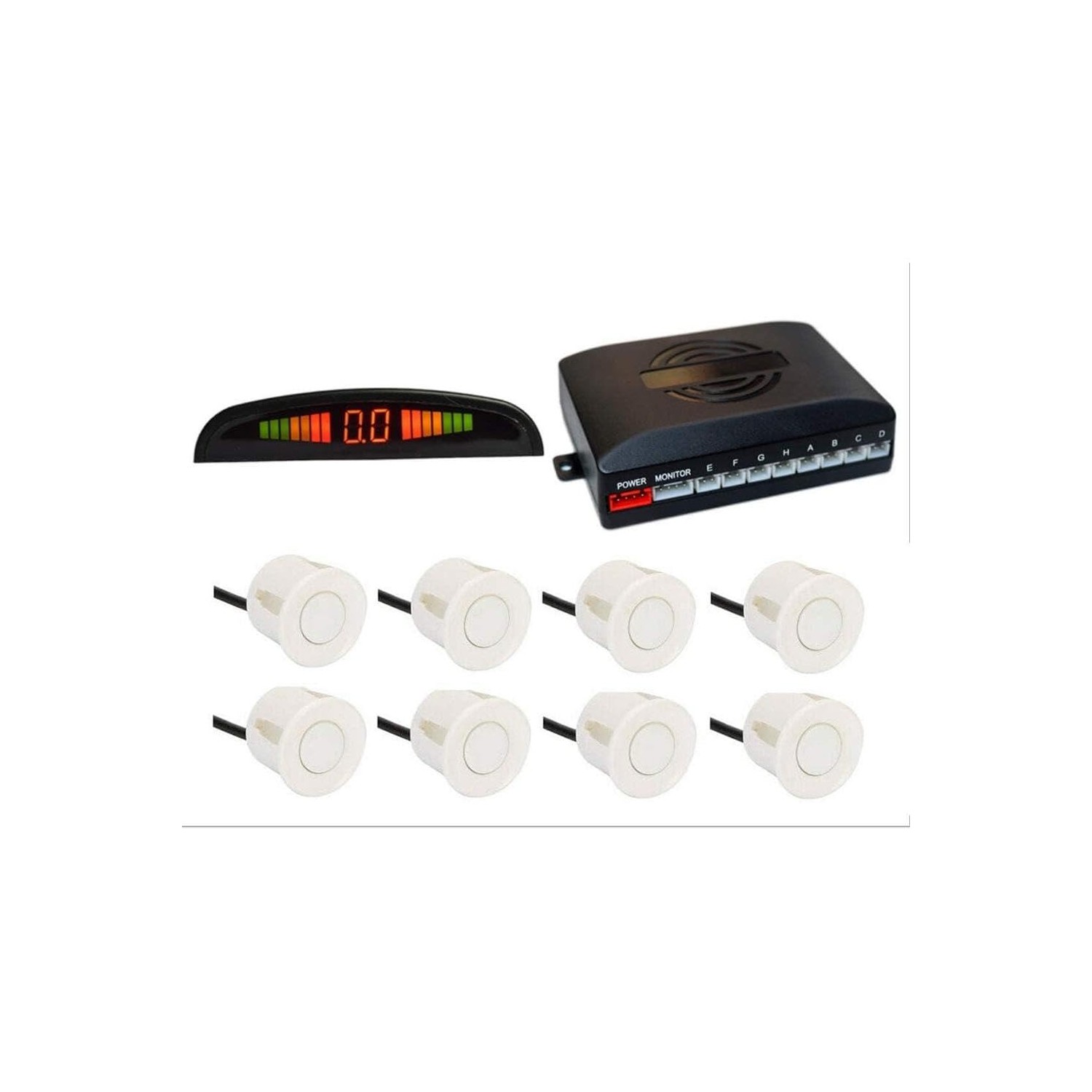 TOTMOX Car Reverse Parking Radar System 8 Reversing Sensors Kit with ...