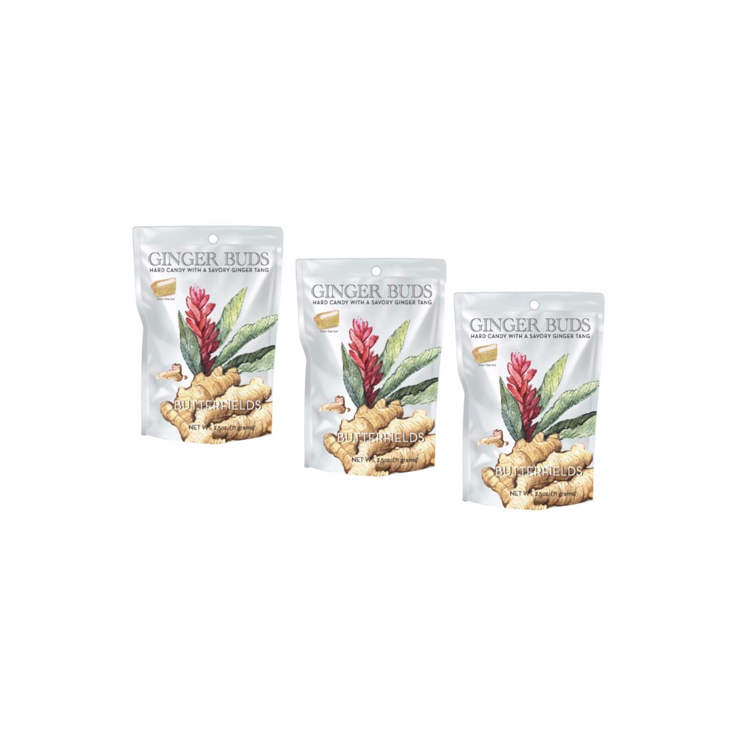 Butterfields Candy - Gourmet, Old-Fashioned Ginger Buds Hard Candy, 2.5 ...