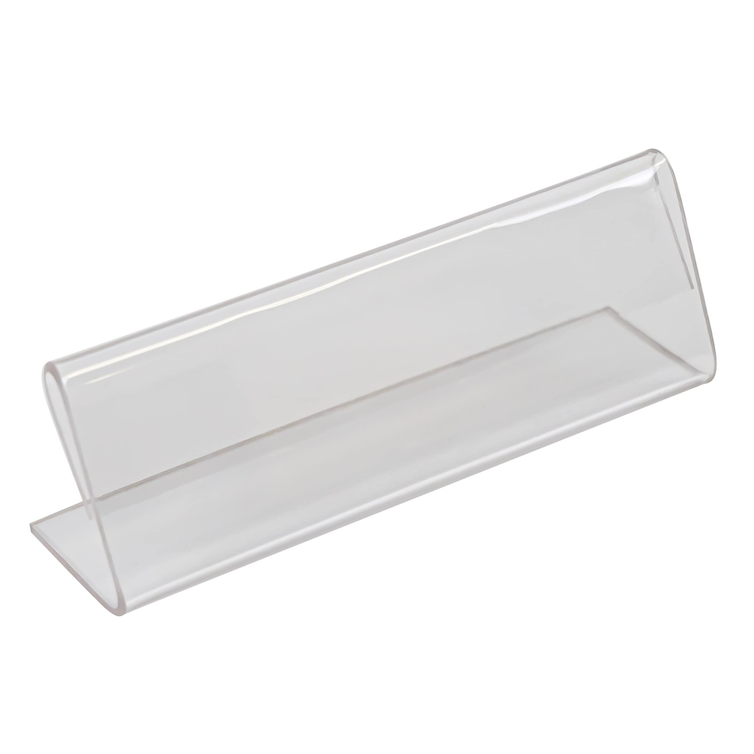 VICTORY DISPLAY & STORE FIXTURE MFG Clear Acrylic Slant Back Sign ...