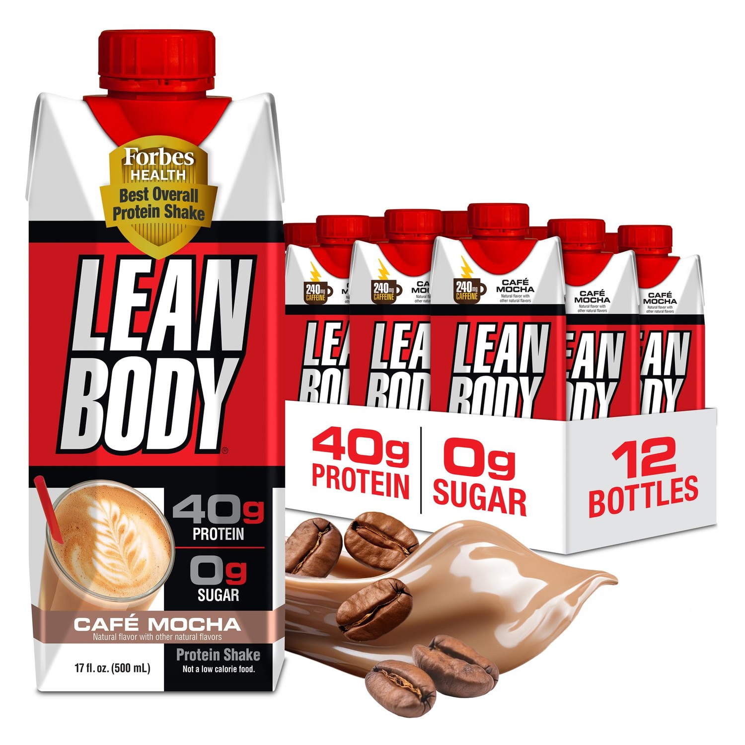 Labrada Lean Body Ready-to-Drink Café Mocha Protein Shake, 240mg ...
