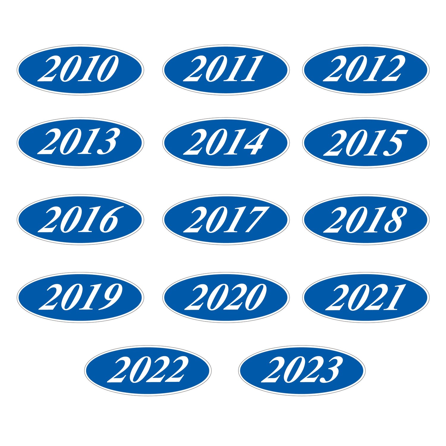 EZ-Line Oval Model Windshield Year Stickers for Car Windows Large Vinyl ...