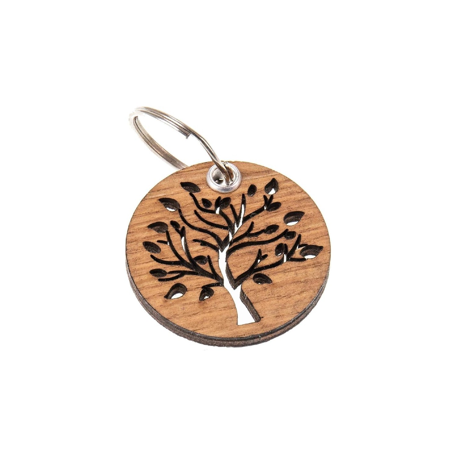 Dreambase Tree of Life Key Ring Wood Oak, wood - ibspot.com