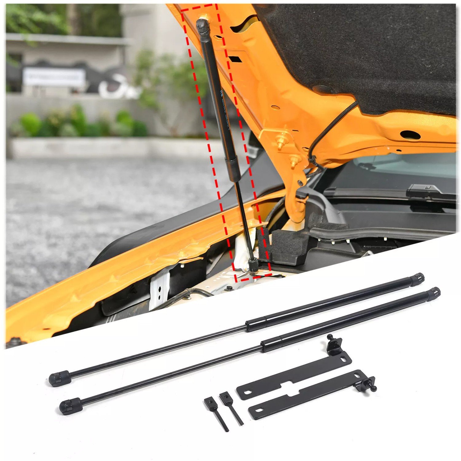 Nicecar88 For Ford Ranger T9 2022-2024 Hood Telescopic Hydraulic Rod ...
