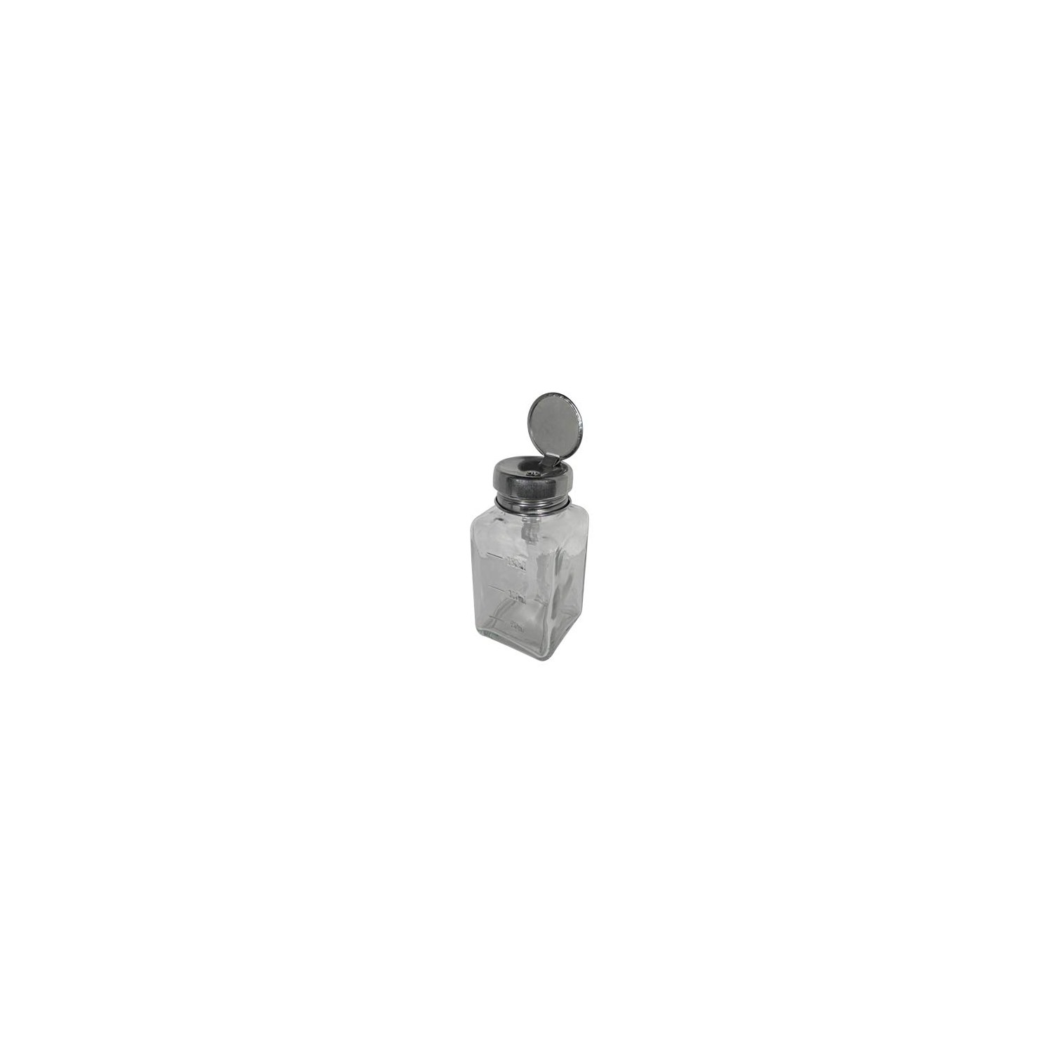 DL Professional Clear Glass Pump Dispenser Bottle with Metal Cap and ...