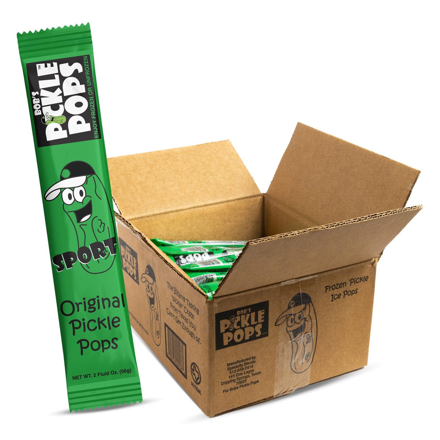 Bob's Pickle Pops - Original Dill Juice Flavor Ice Pops - Pre Workout ...