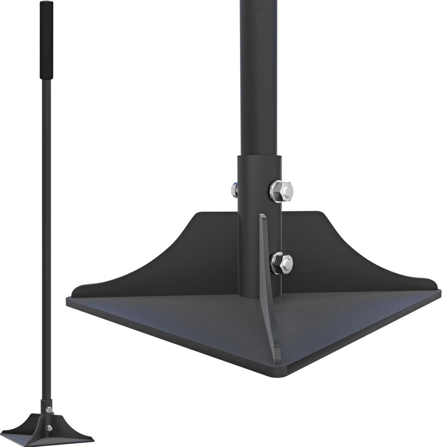 ZOOKASEA Heavy Duty Tamper Tool, 8"x8" Steel Landscaping Ground Leveler ...