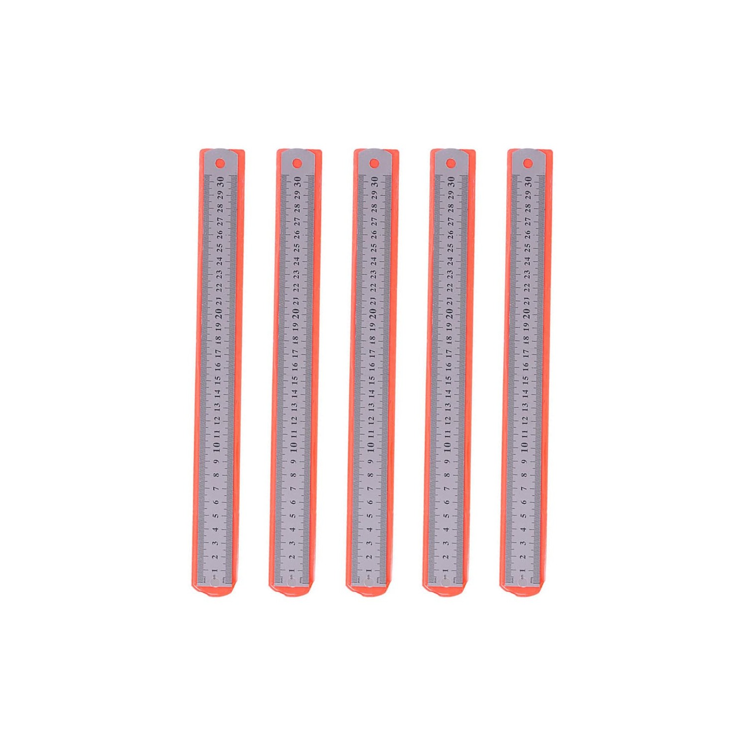 ZONADAH 5 Pcs Stainless Steel Measuring Tool 30cm Metric Metal Rulers ...