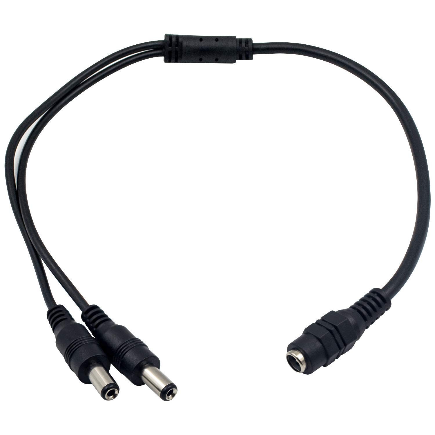 Duttek CCTV Power Splitter Cable, DC 5.5 x 2.1 mm, 1 Female to 2 Male ...