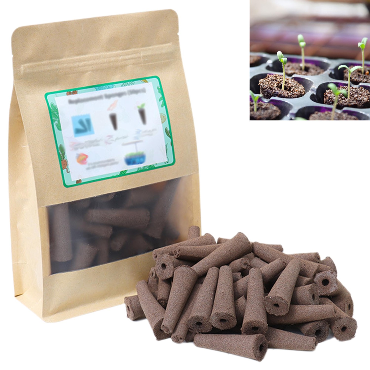 Smaoqingji Hydroponic Sponge Replacement Breeding Sponges - 50 per Pack ...