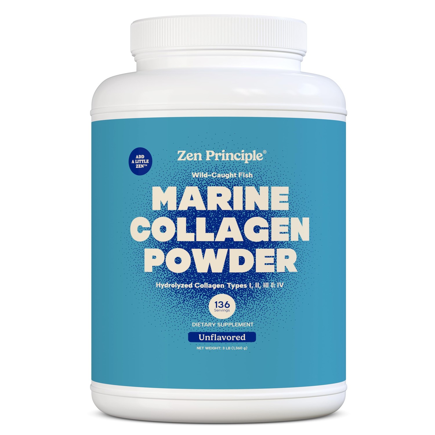 Zen Principle Marine Collagen Peptides Powder 3 lb. Wild-Caught Fish ...