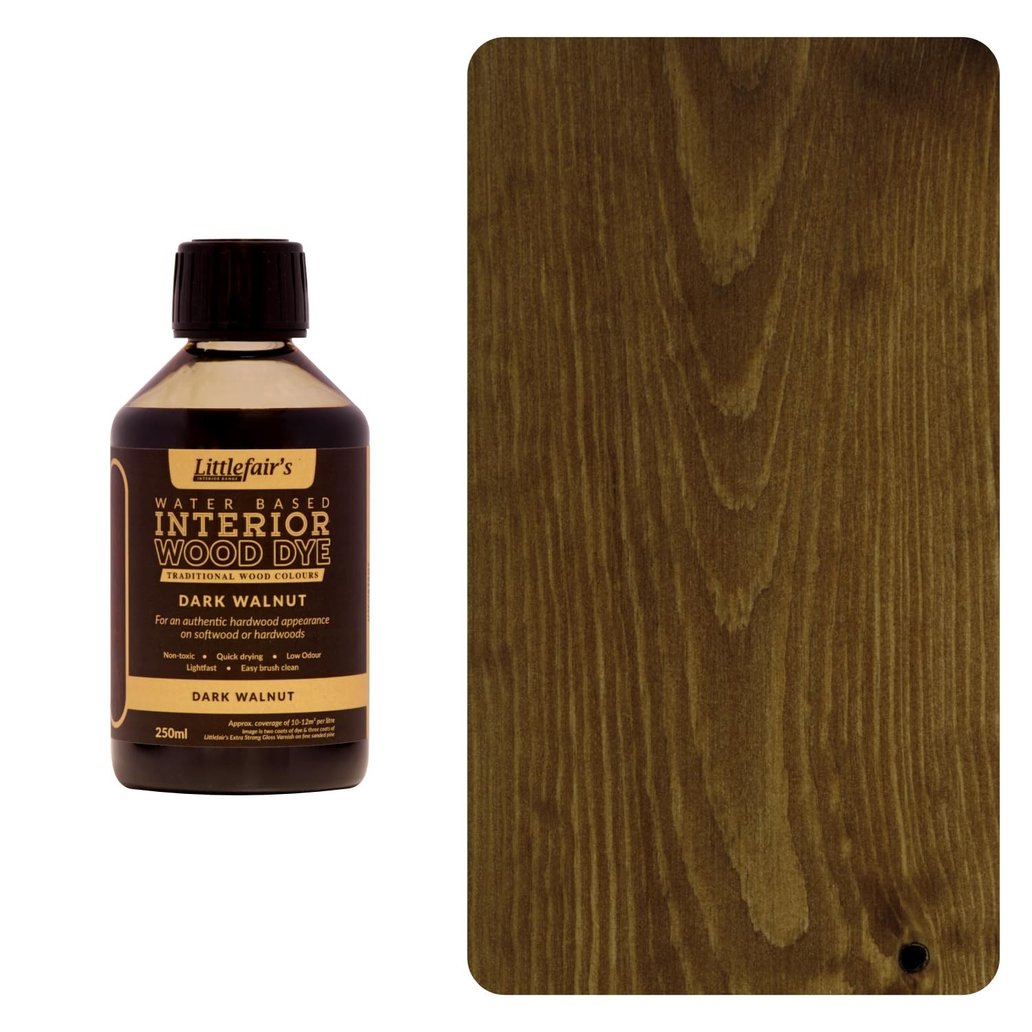 Littlefair's Wood Stain Water Based - 8.5oz/250ml - Indoor Furniture ...