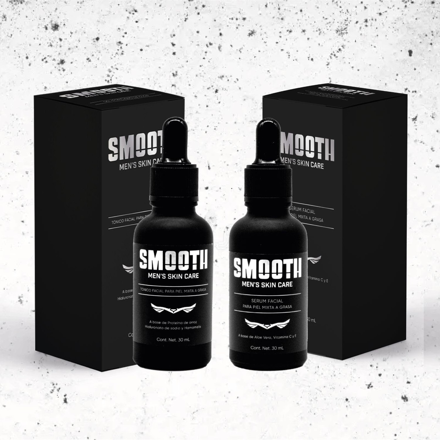 SMOOTH Kit Dúo Radiante para hombres | Tónico facial de hialuronato de sodio y Sérum Facial de ...
