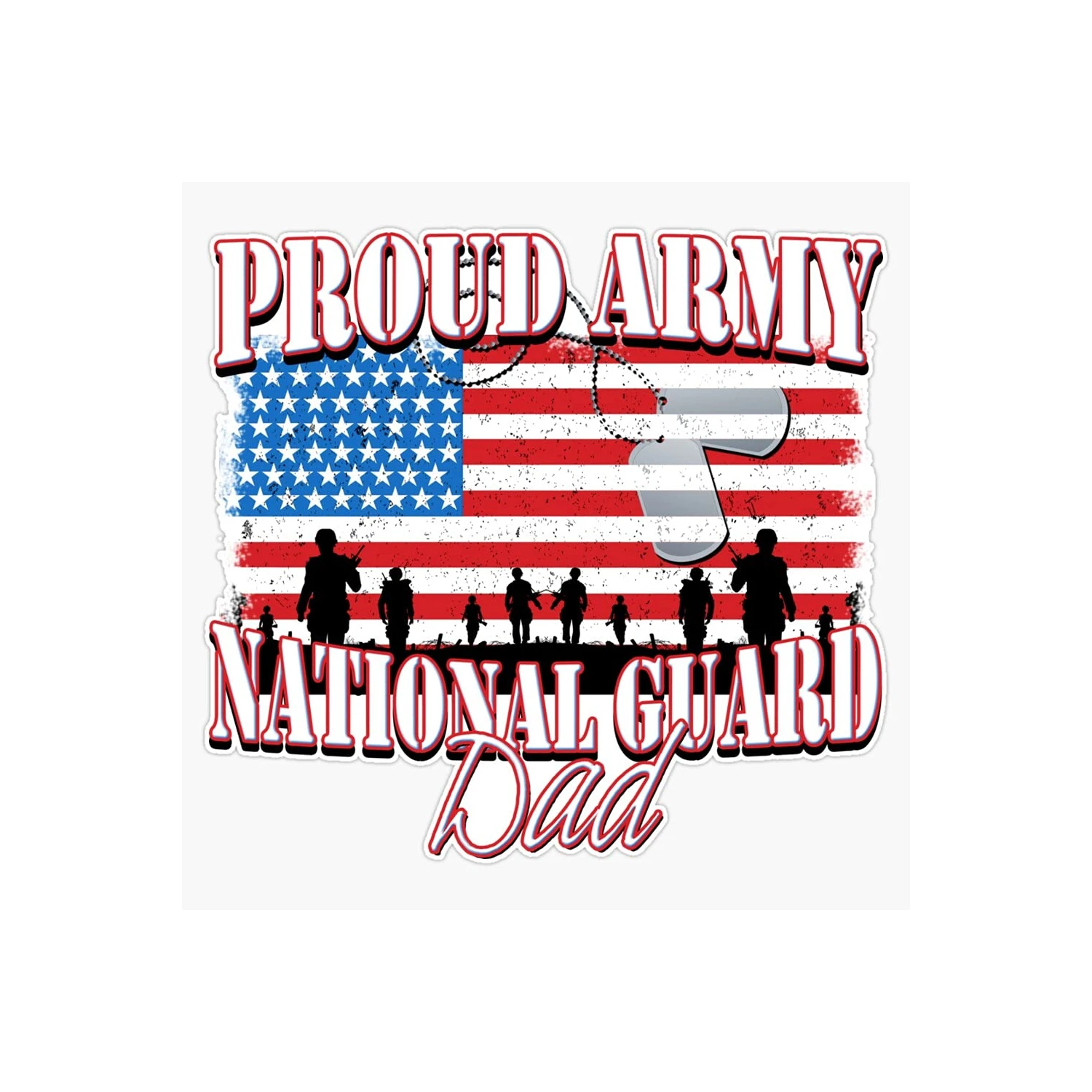 HOF Trading Proud Army National Guard Dad, USA Military Armed Forces ...