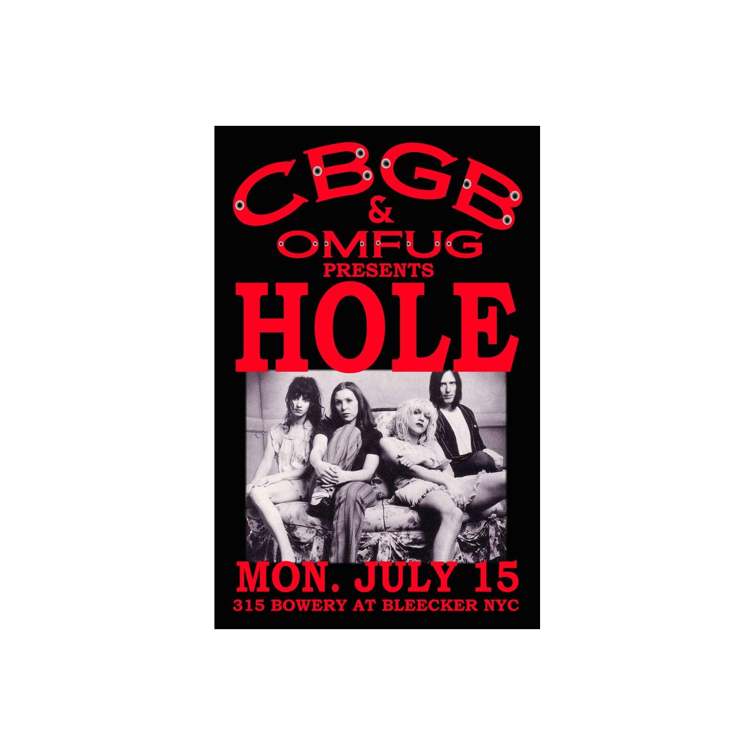 GENERIC HOLE REPLICA CBGB 1991 CONCERT POSTER - ibspot.com