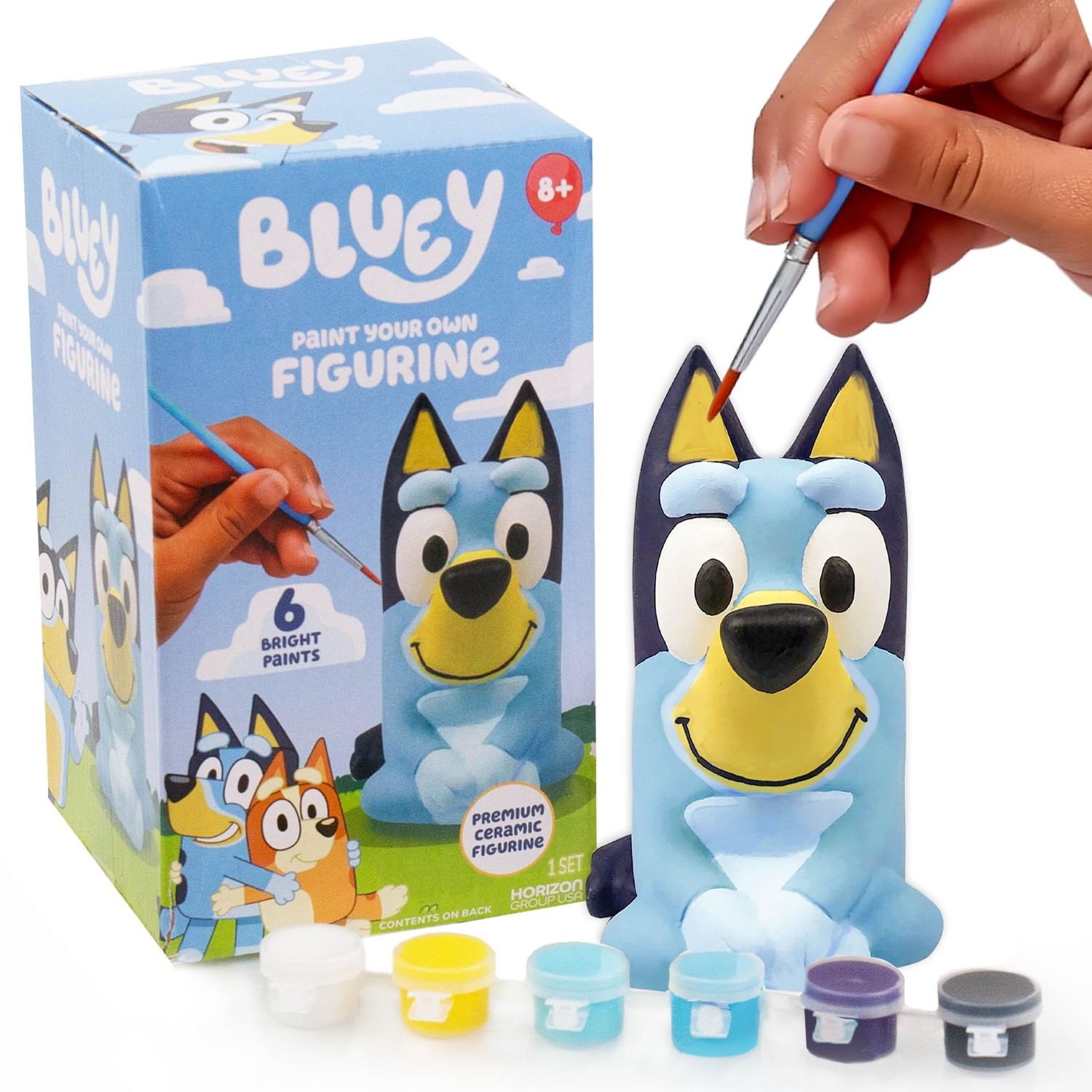 Bluey Paint Your Own Figurine, Fun Paintable Ceramic Bluey Figurine ...