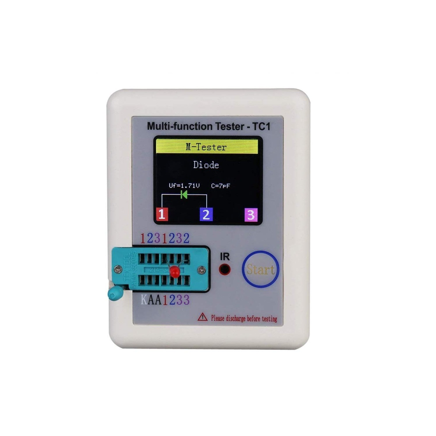 WINGONEER 1.8 inch Colorful Display Pocket Multi-function TFT Backlight ...