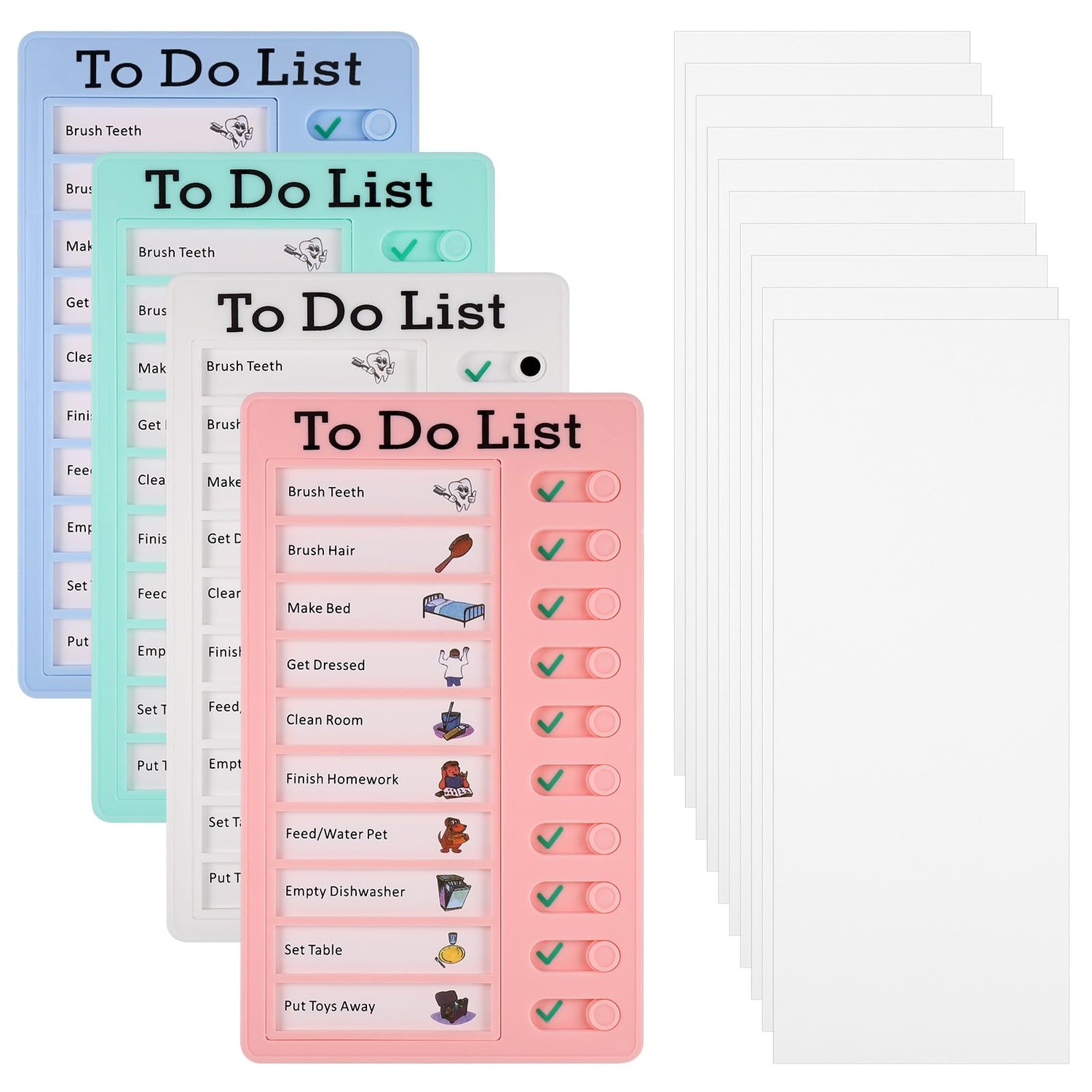 JIANTA Checklist Boards, 4 Pieces To Do List Memo, 20 x 12 cm Chore ...