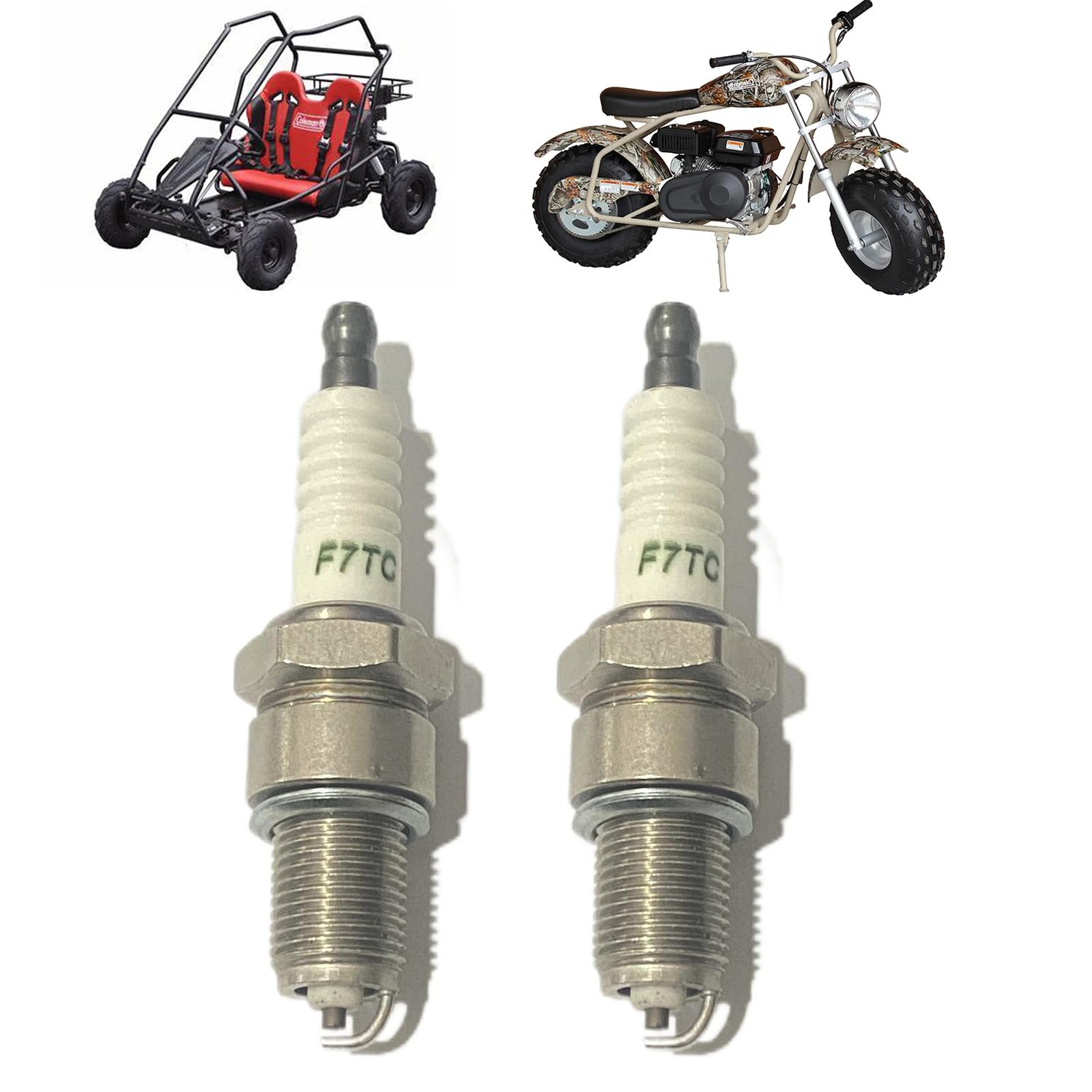 QYMOTO 2pcs Spark Plug for Coleman KT196 Go Kart and CT200U Mini Bike ...