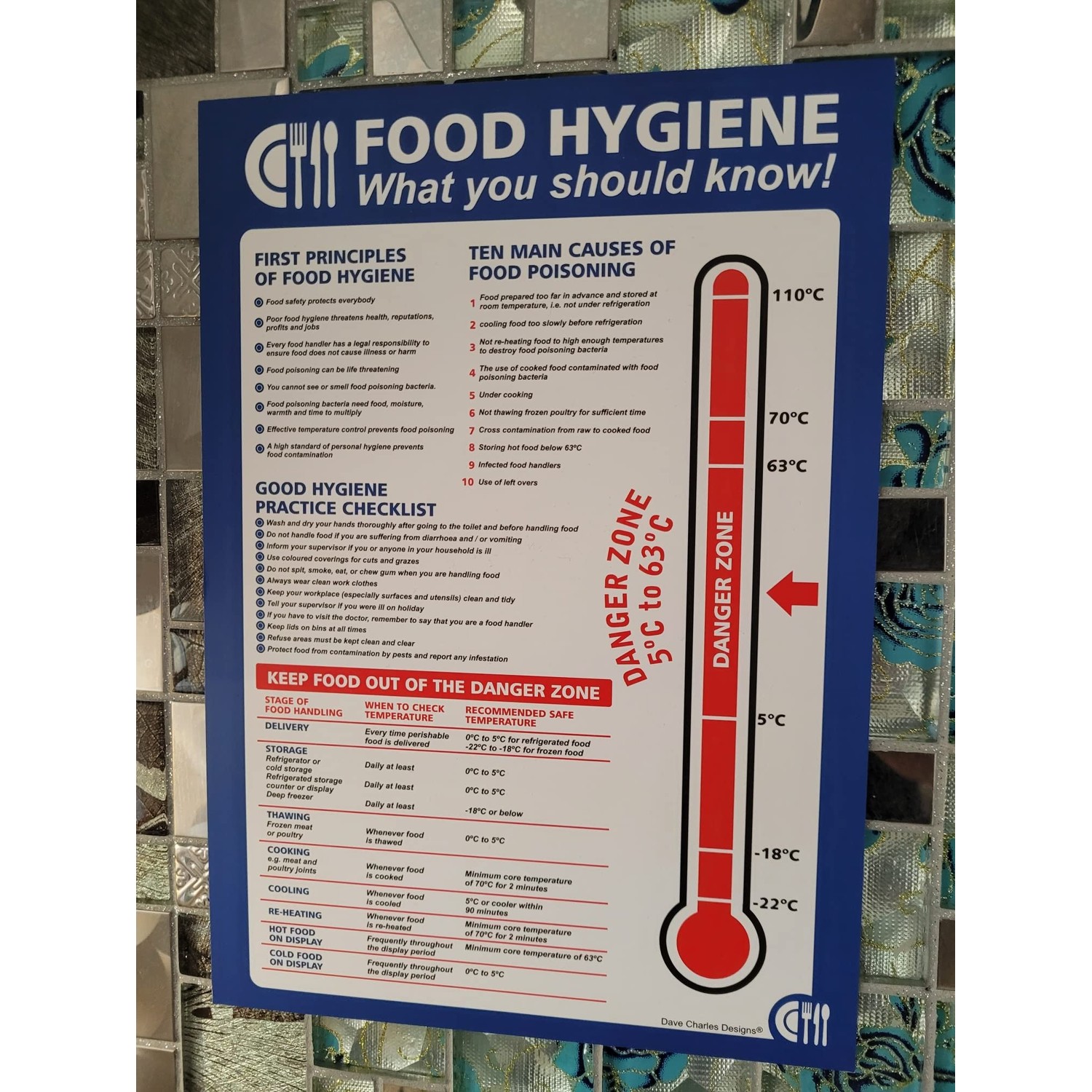 Food hygiene poster A4 (297mm x 210mm) what you need to know ...