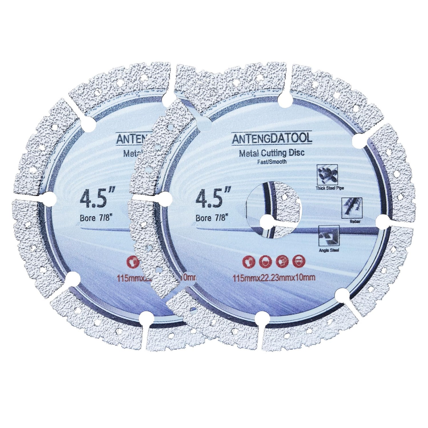 ANTENGDATOOL 4-1/2 Inch Diamond Cut Off Wheel for Metal, 4.5" Angle ...