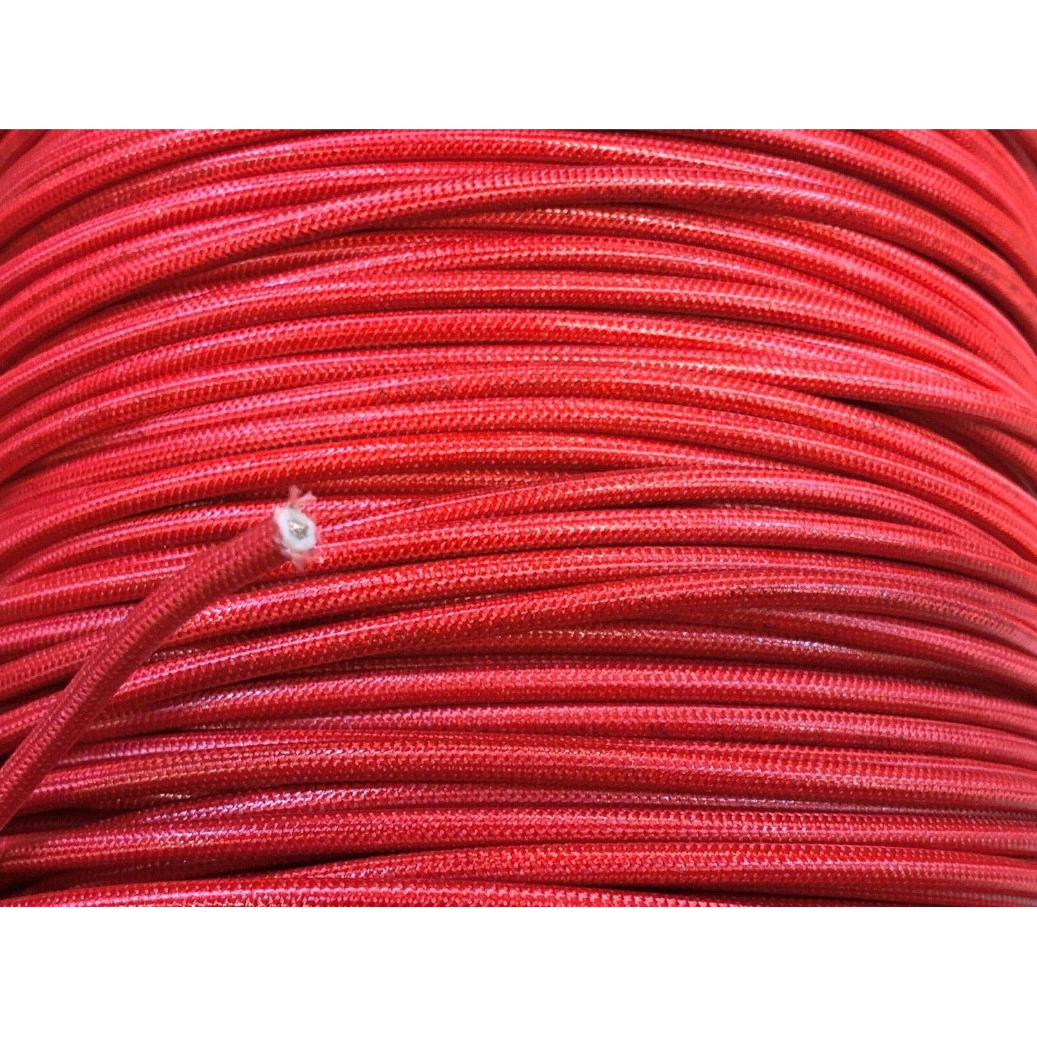 SRML RED 10 AWG 25' FT Fiber Glass Braid Appliance HI Temp Wire Motor ...