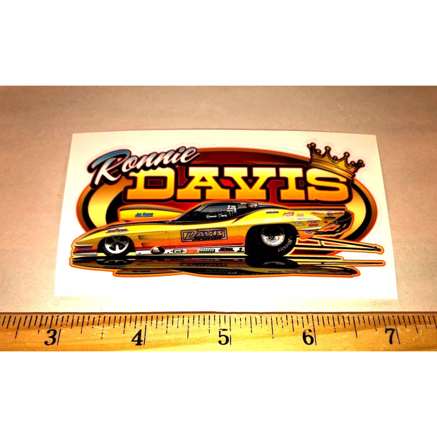 Ronnie Davis PRO STOCK Chevy Corvette NHRA Drag Racing Color Decal ...