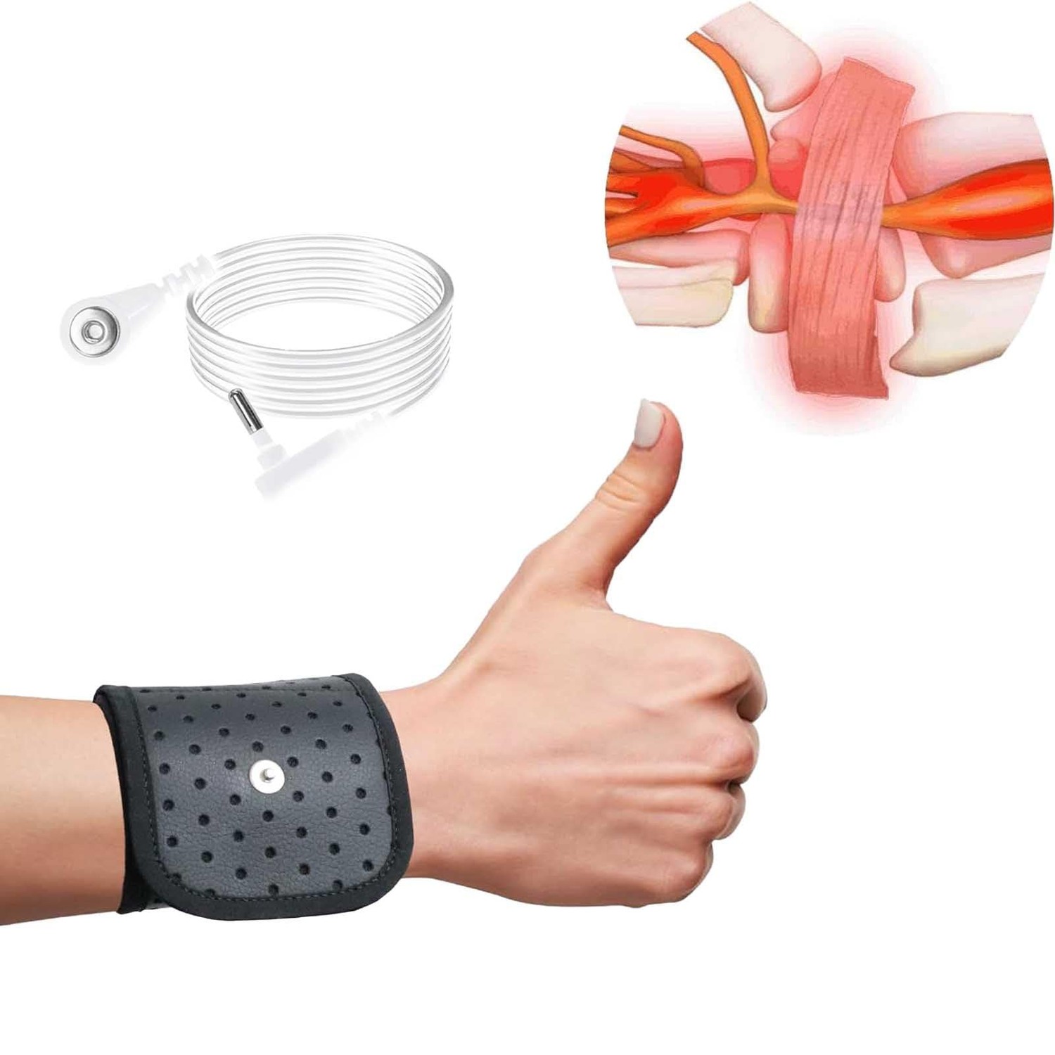 Grounding Wrist Strap with 15 Ft Grounding Cord, Grounding Therapy Band ...
