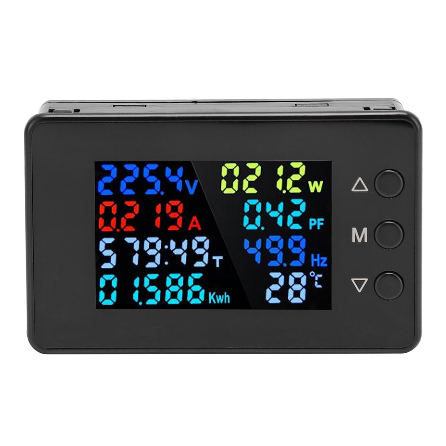Power Energy Multimeter, Displays Voltage 50-300V Current 0-20A with ...