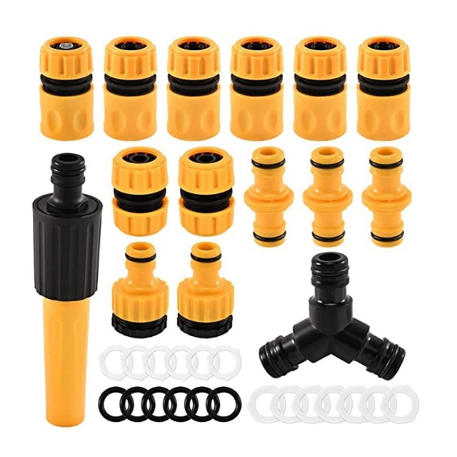 Garden Hose Connector Kit, 16 Pieces 1/2 Inch Garden Hose Connection ...