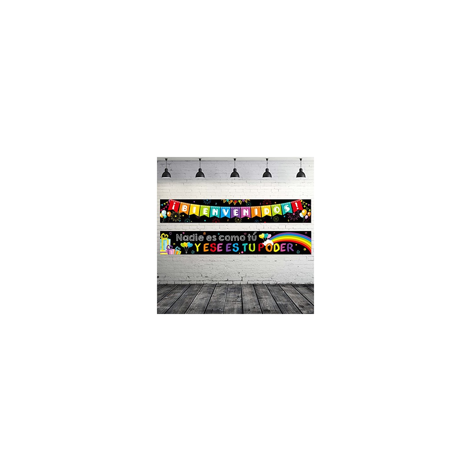 2 Pieces Bienvenidos Sign Spanish Welcome Banner Spanish Banner ...