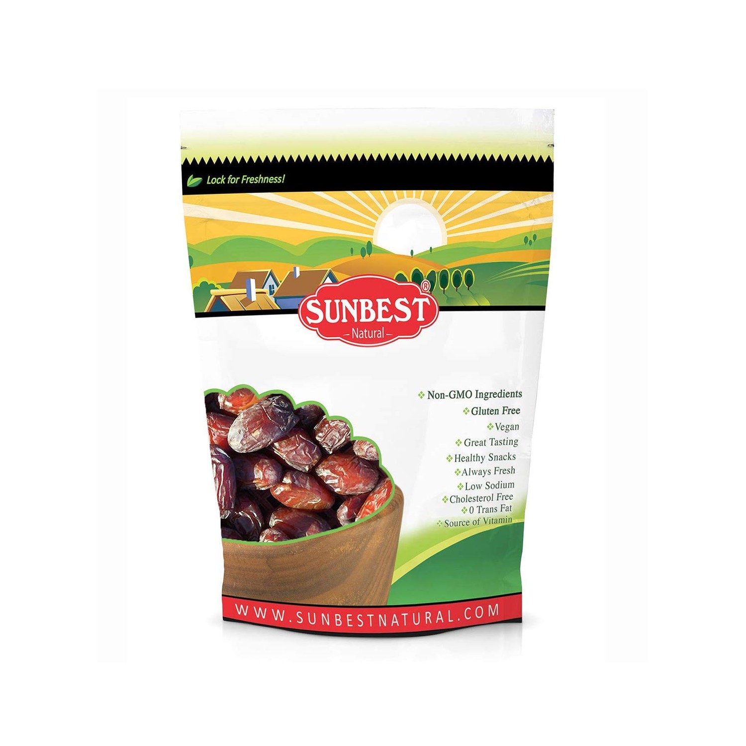 Sunbest Natural Sun-Dried Dates, Pitted 80 oz (5 lbs) 1 Pack ...