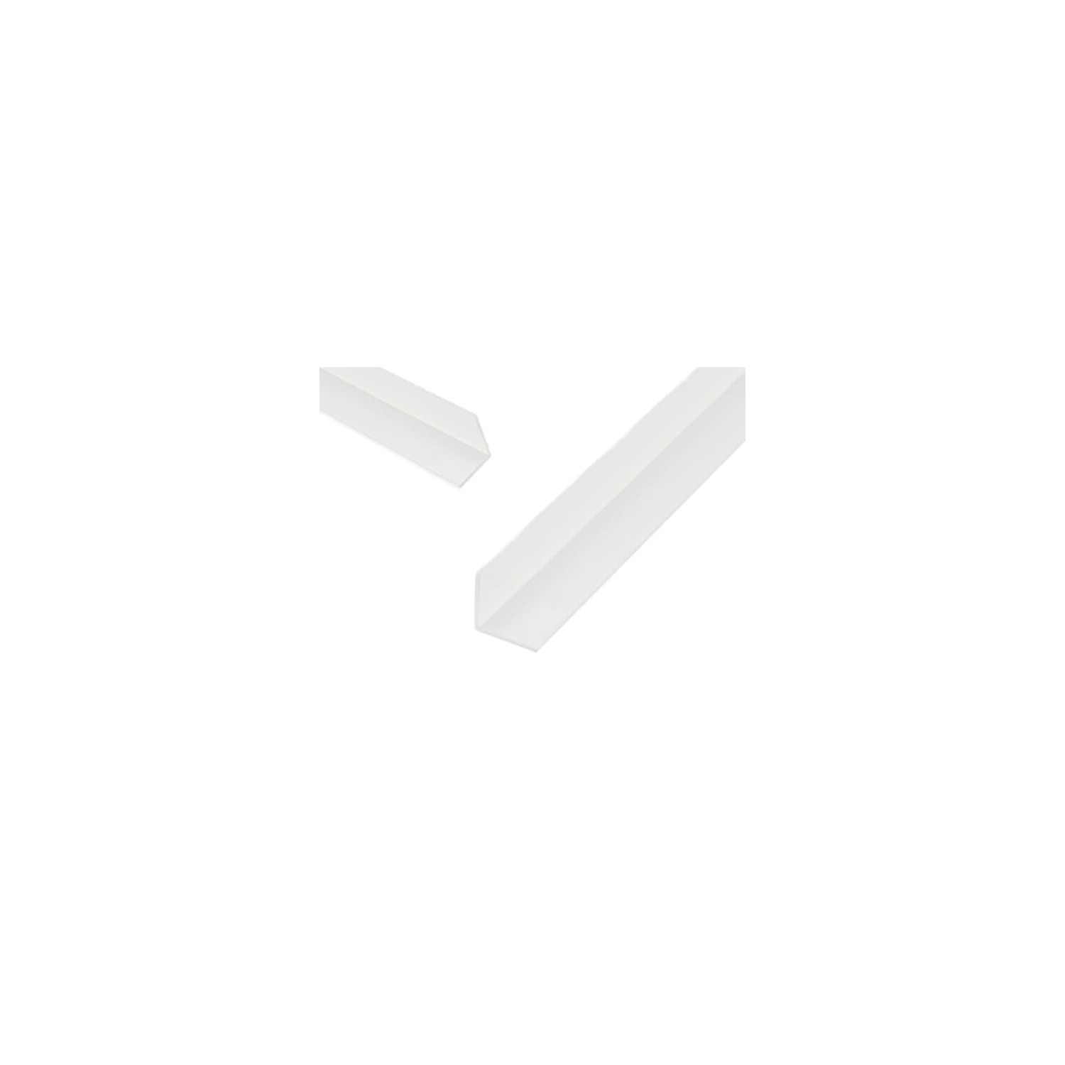 siwitec PVC Angle Profile, L Profile, Plastic, White, 10 x 10 x 1 mm, 1 ...