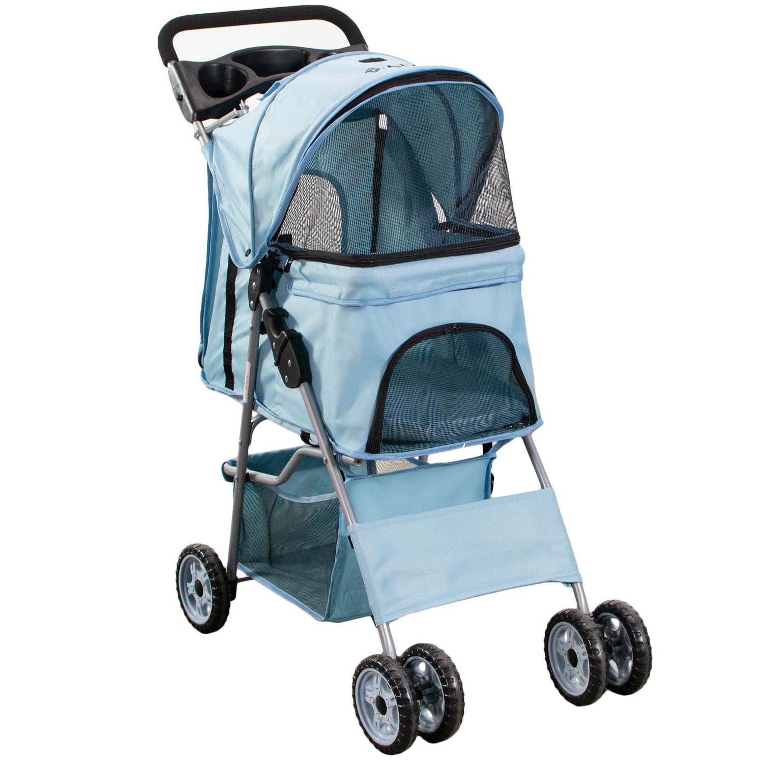 VIVO Four Wheel Pet Stroller, for Cat, Dog and More, Foldable Carrier ...