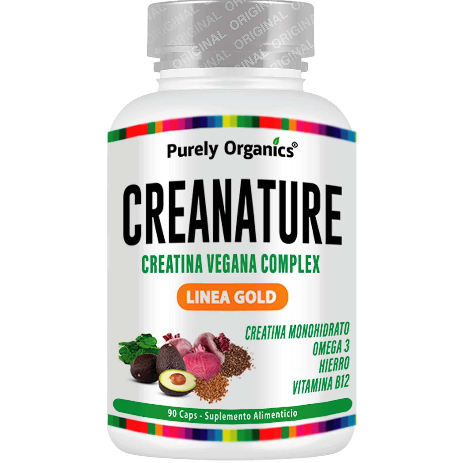 Creatina Vegana Complex. Creatina 1000mg, Omega 3, Hierro y Vitamina ...