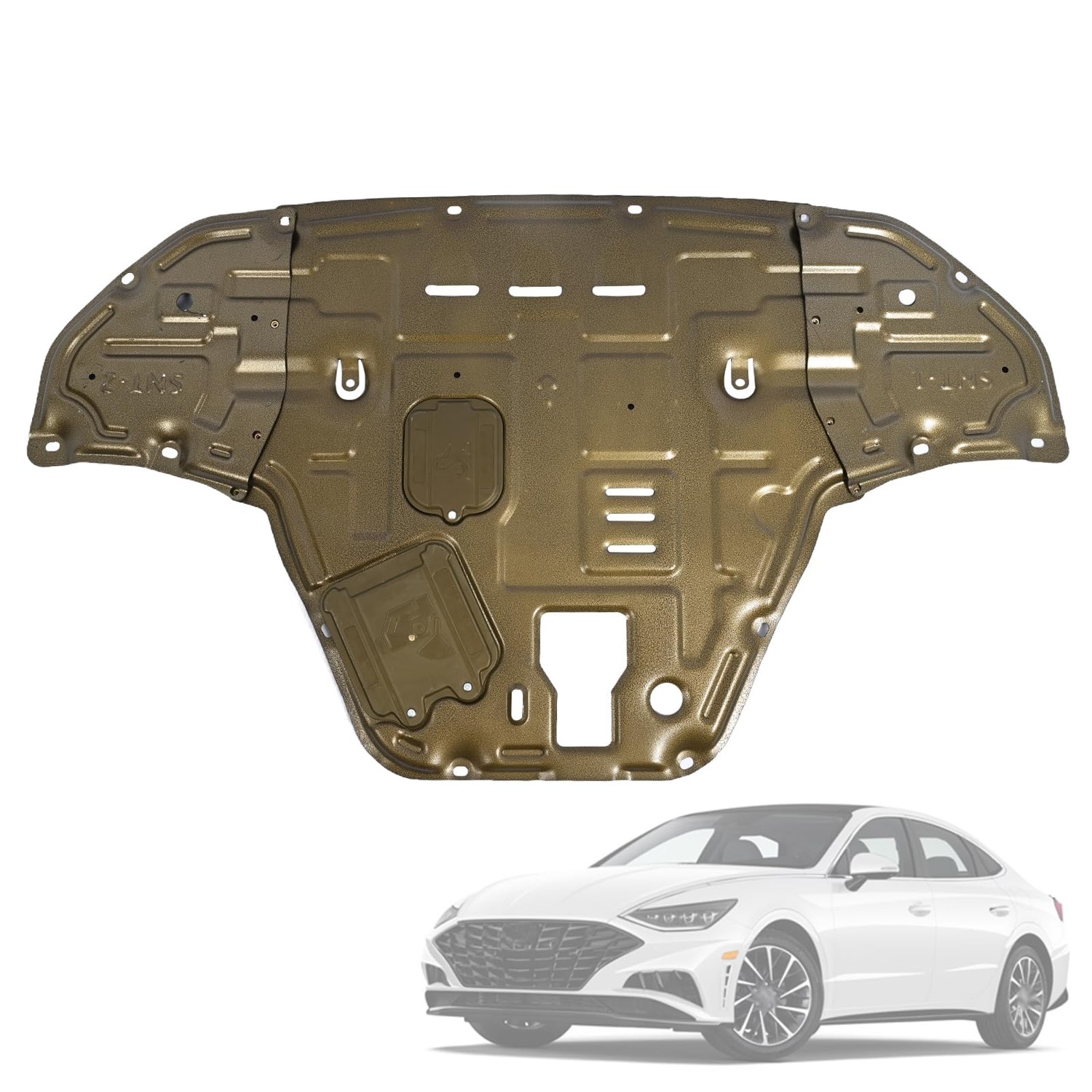 Promrmr Engine Splash Shield Guard Aluminum-Magnesium Alloy for Hyundai ...