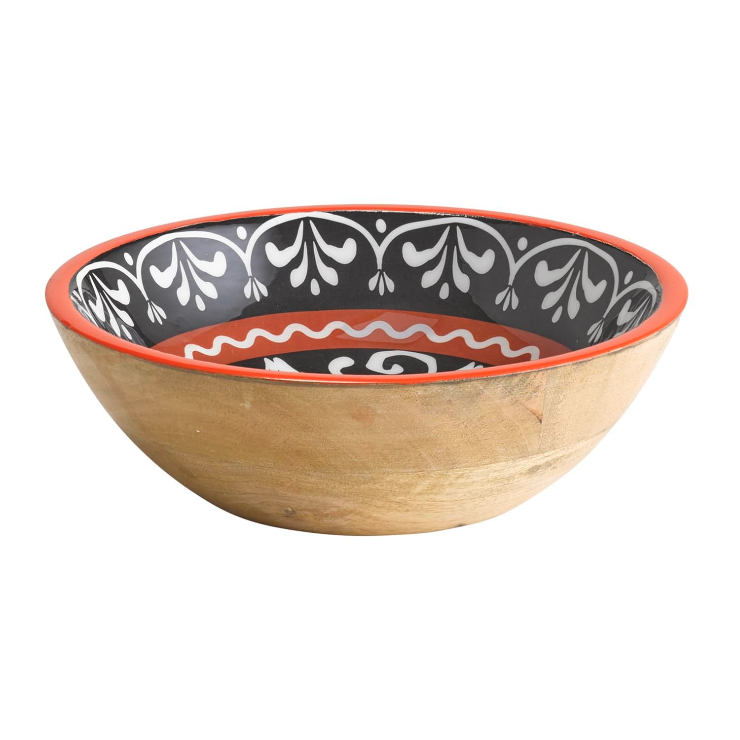 APS 1052 Mango Wood Bowl with Epoxy Resin Coating Inside, Diameter 24 ...